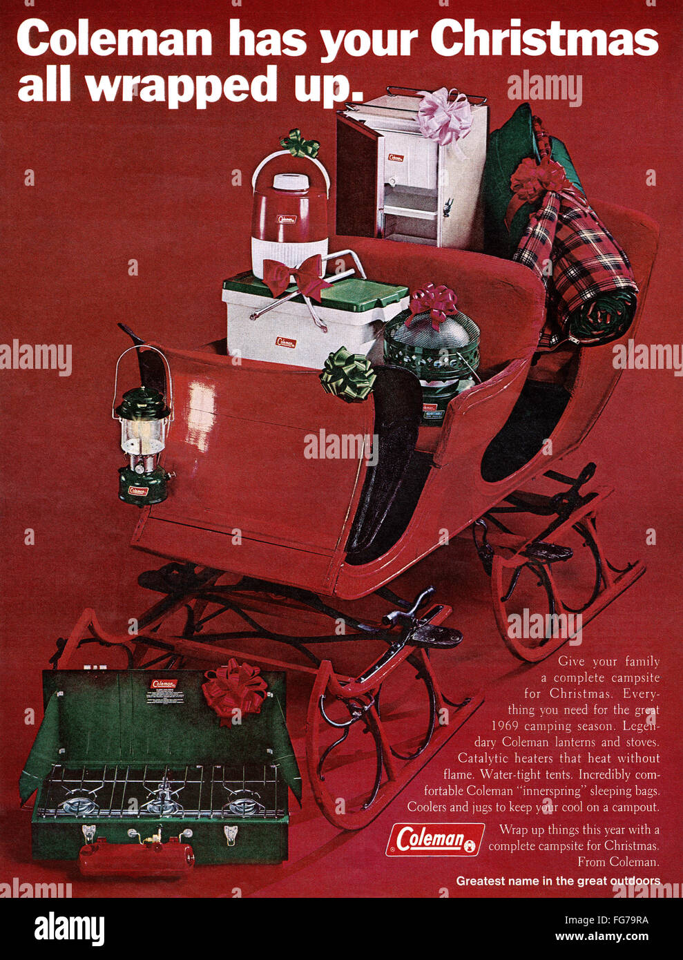 AD: COLEMAN, 1968. /nAmerican advertisement for Coleman Company outdoor ...