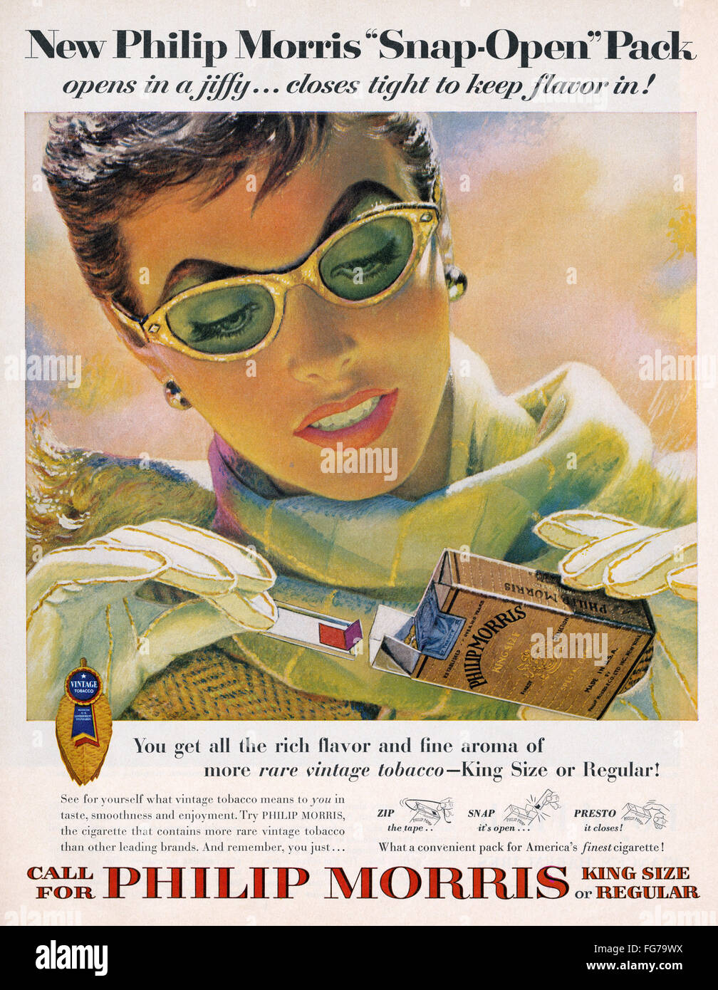AD: PHILIP MORRIS, 1954. /nAmerican advertisement for Philip Morris ...