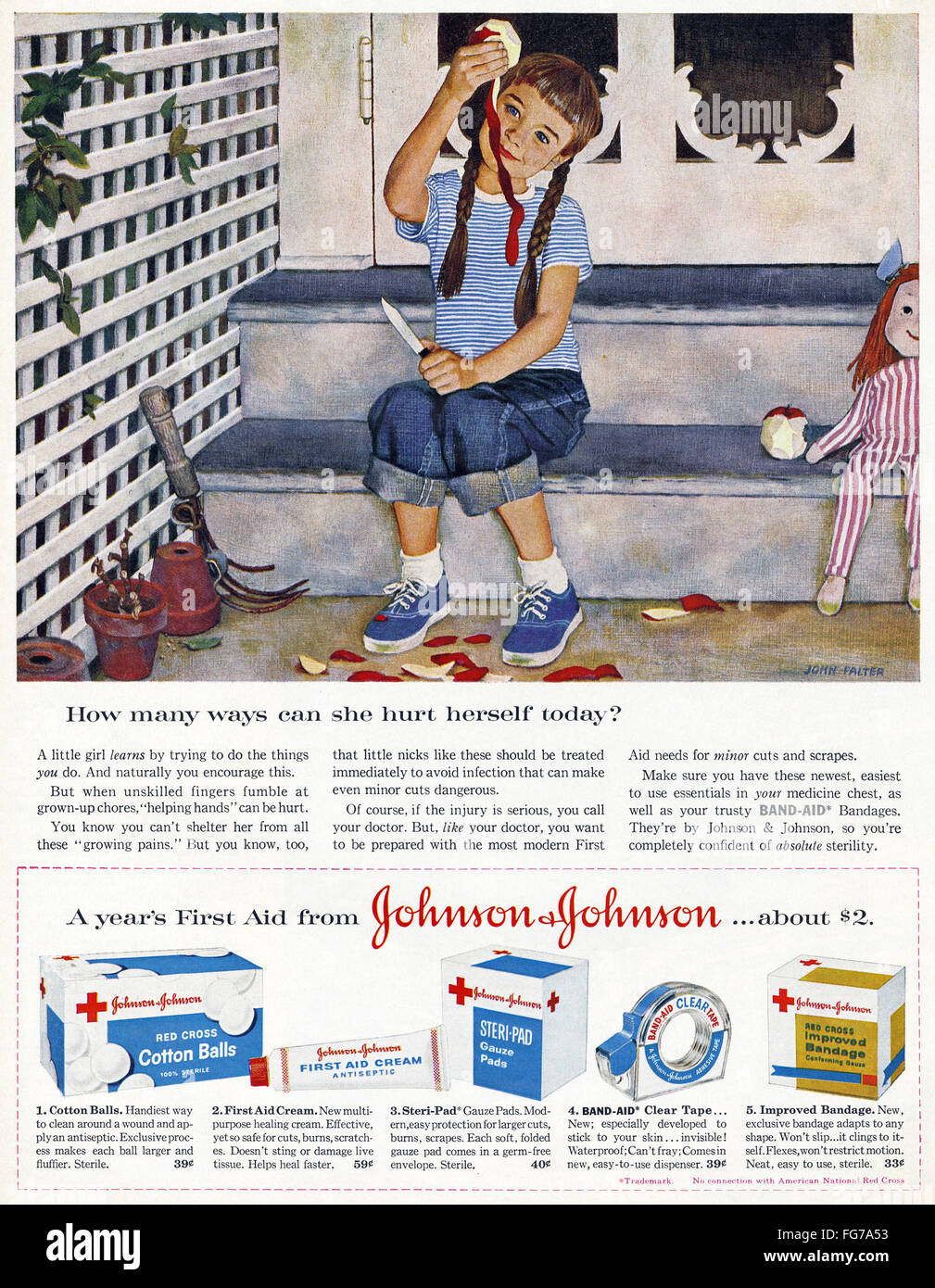 AD: JOHNSON & JOHNSON, 1959. /nAmerican advertisement for Johnson ...