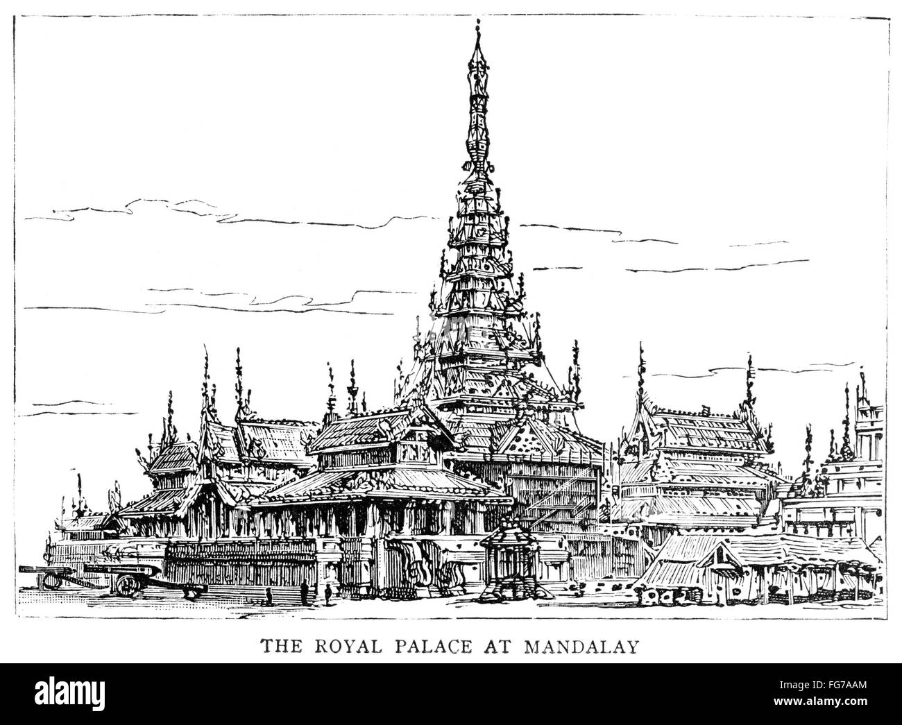 MANDALAY: ROYAL PALACE. /nThe royal palace in Mandalay, Burma (now ...