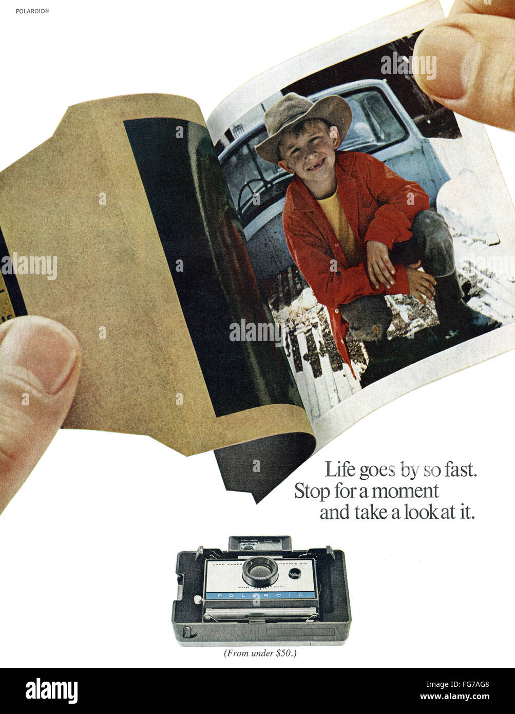 AD: POLAROID, 1967. /nAmerican advertisement for Polaroid cameras ...