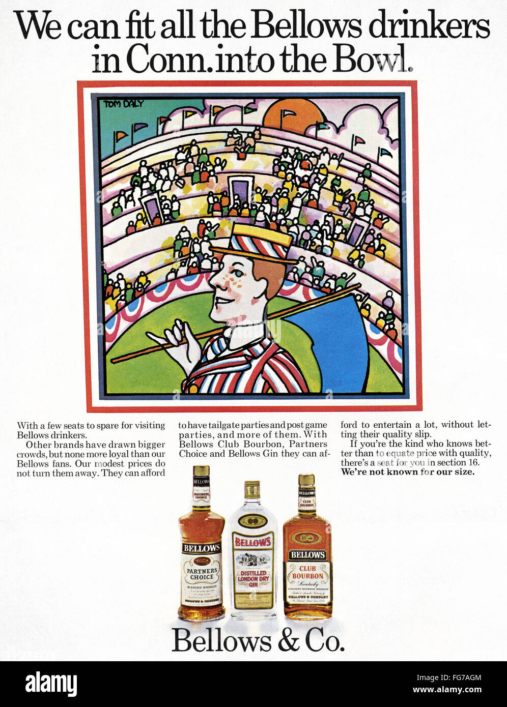 AD: ALCOHOL, 1967. /nAmerican advertisement for Bellows & Company ...