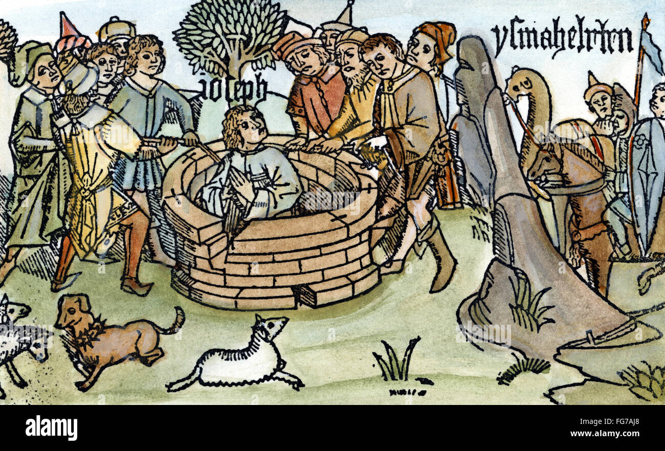 JOSEPH AND THE PIT. /nJoseph cast into the pit by his brothers (Genesis ...