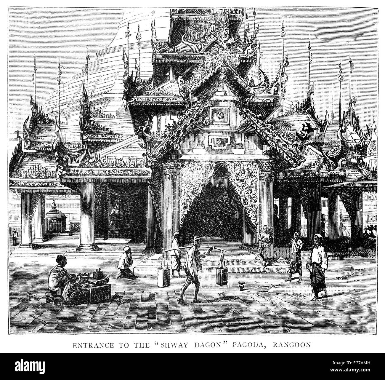 Shwedagon Pagoda Drawing
