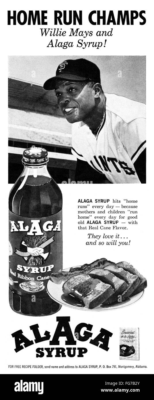 AD: ALAGA SYRUP, 1966. /nAmerican advertisement for Alaga Syrup ...