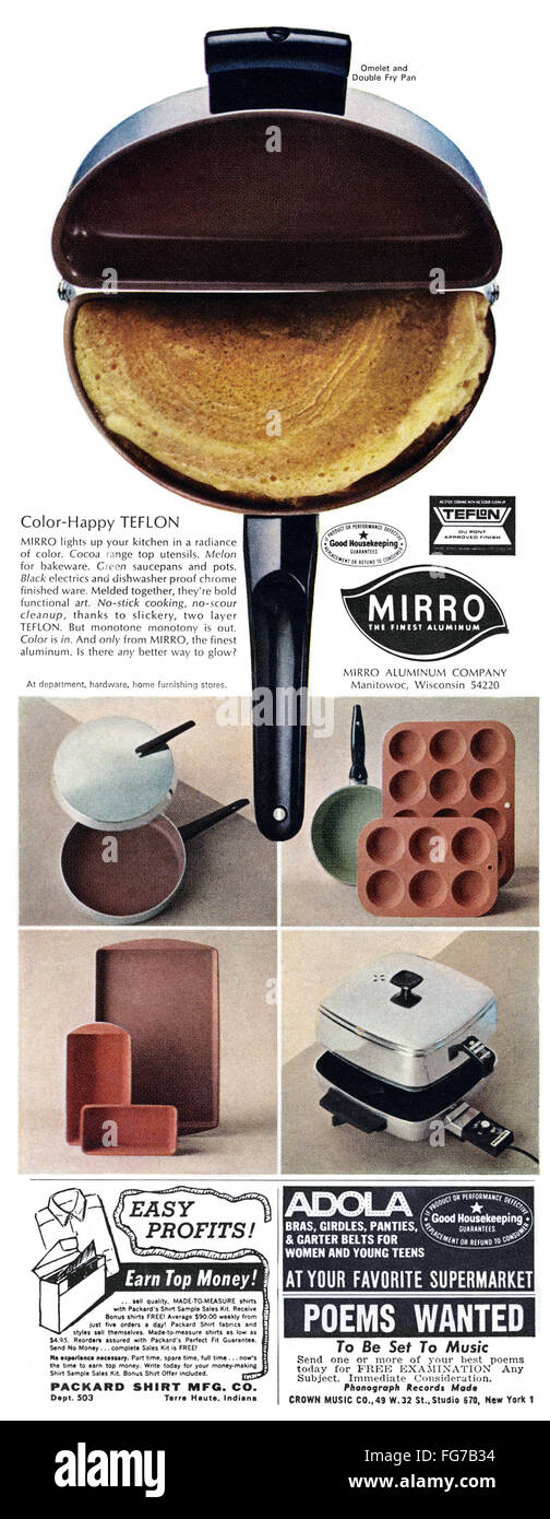 AD: COOKWARE, 1966. /nAmerican advertisement for cookware manufactured ...
