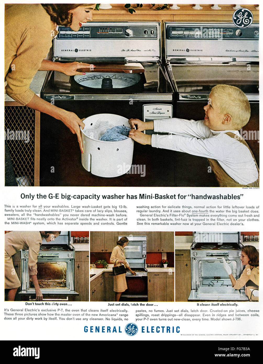 AD: GENERAL ELECTRIC, 1964. /nAmerican advertisement for a washing ...