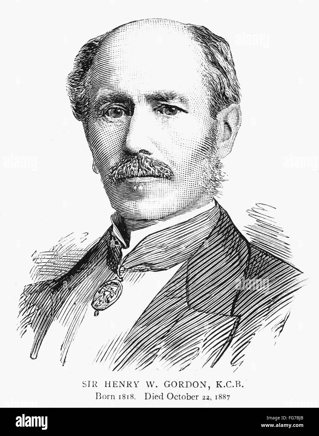 HENRY WILLIAM GORDON /n(1818-1887). British Army commissary-general ...