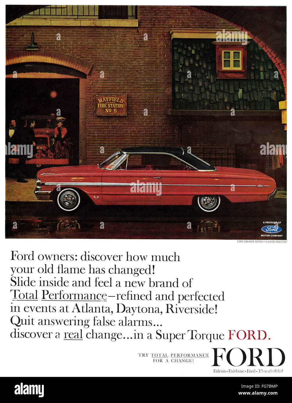 AD: FORD, 1963. /nAmerican advertisement for Ford. Illustration, 1963 ...