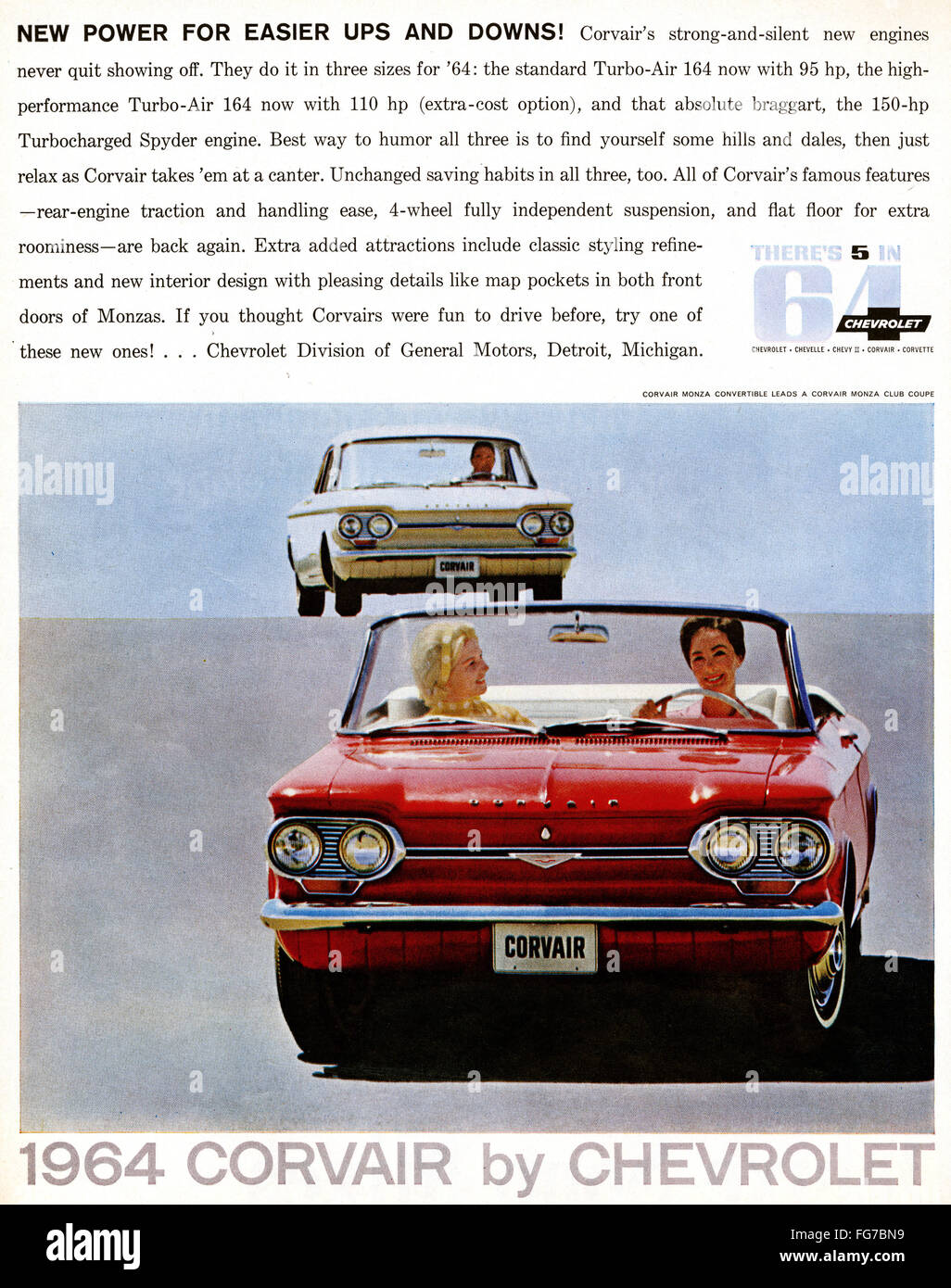 AD: CHEVROLET, 1963. /nAmerican advertisement for the Corvair by ...