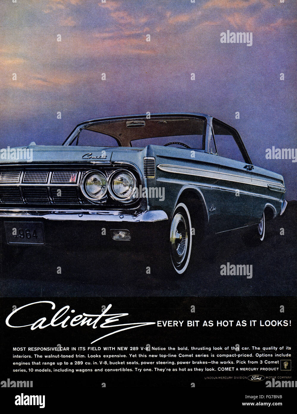 AD: MERCURY COMET, 1963. /nAmerican advertisement for the Mercury Comet ...
