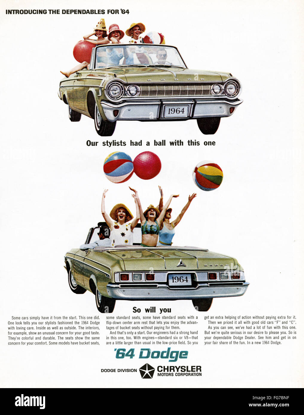 AD: CHRYSLER, 1963. /nAmerican advertisement for the 1964 Dodge ...