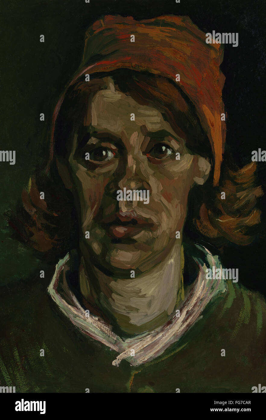 VAN GOGH: WOMAN, 1885. /n'Head of a Woman.' Oil on canvas, Vincent van ...