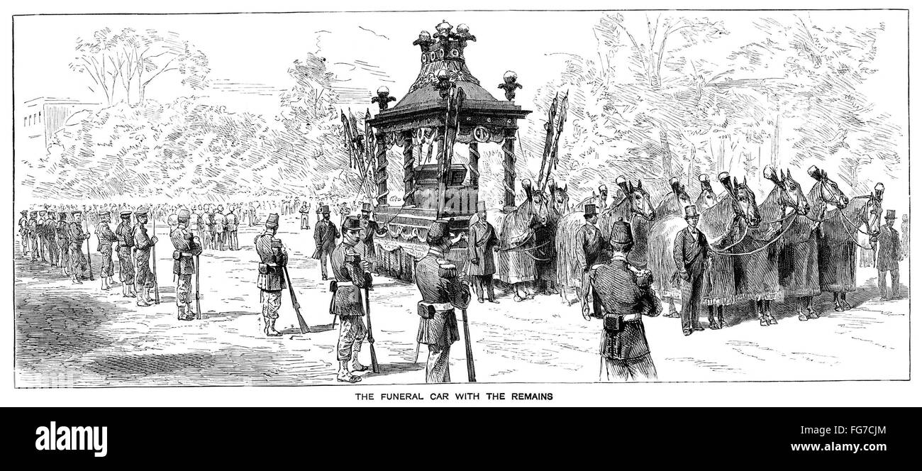 GARFIELD: FUNERAL, 1881. /nFuneral procession for President James A ...