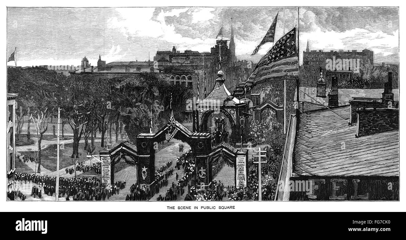 GARFIELD: FUNERAL, 1881. /nFuneral procession for President James A ...