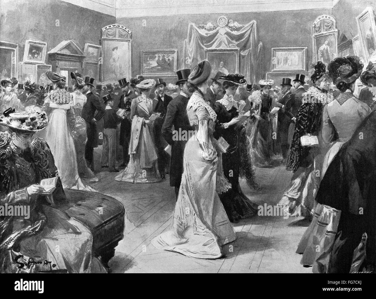 ROYAL ACADEMY OF ART, 1902. /n'Society's Day' at the Royal Academy of ...