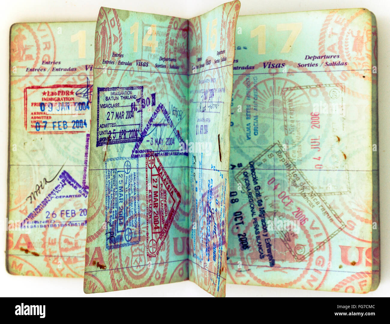Open foreign passport visa hi-res stock photography and images - Alamy
