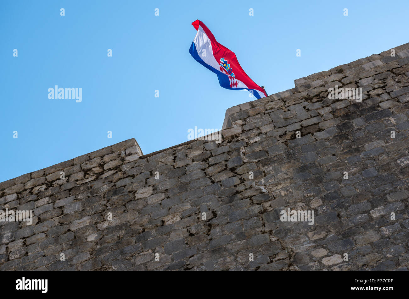 flag of Croatia, Dubrovnik Stock Photo - Alamy