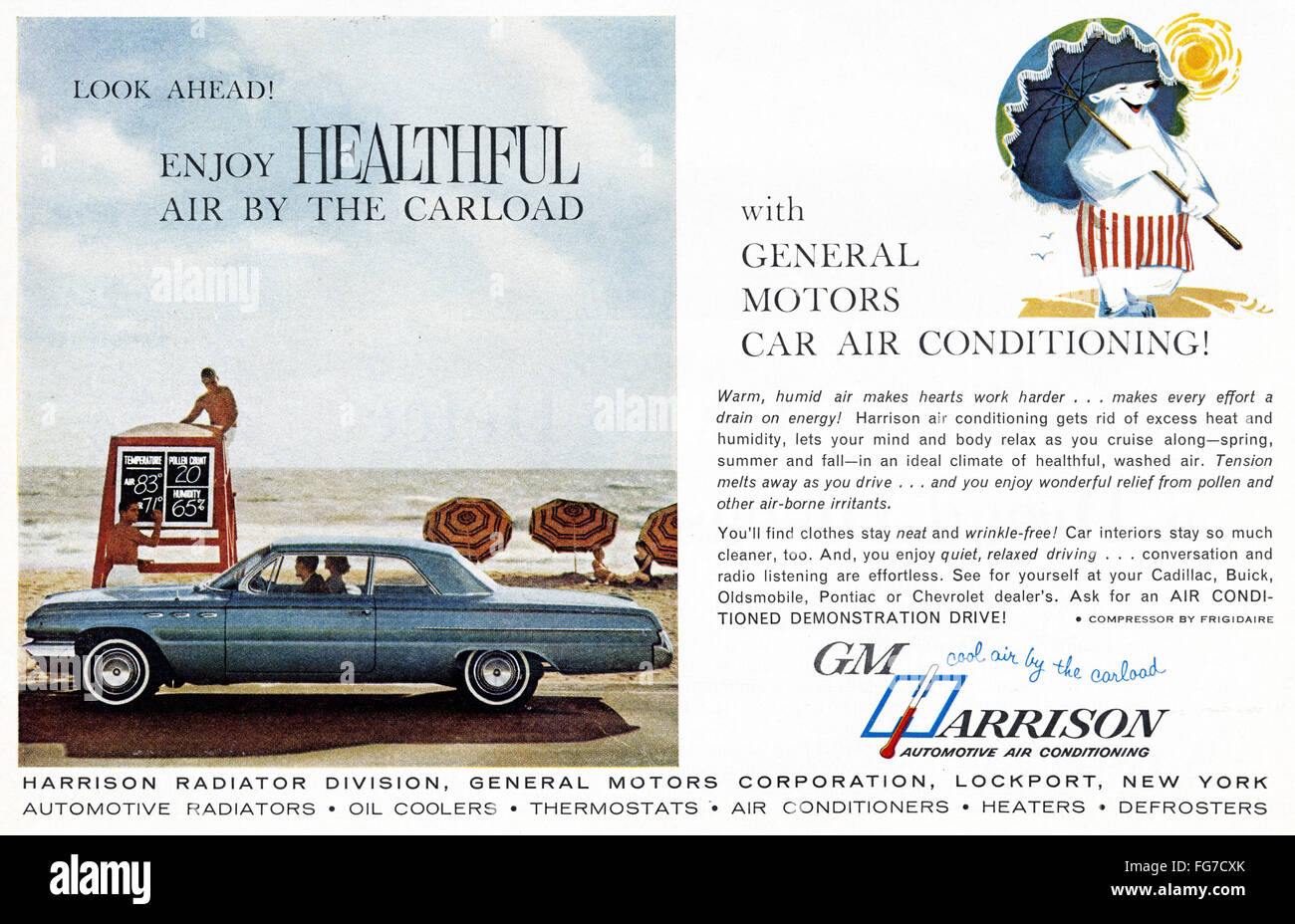 AD: GENERAL MOTORS, 1962. /nAmerican advertisement for air conditioning ...