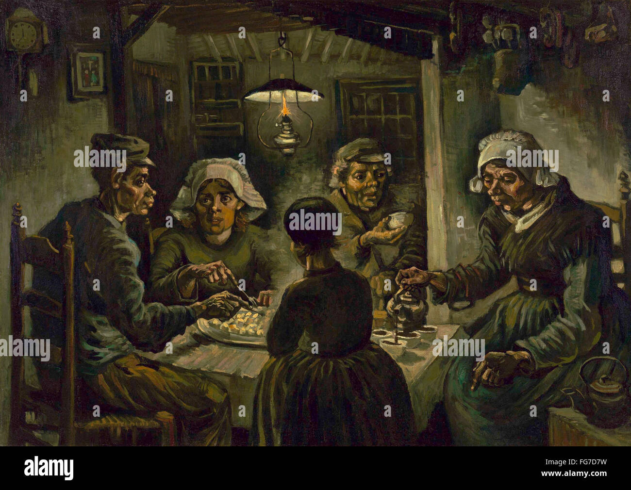 VAN GOGH: POTATO EATERS. /n'The Potato Eaters.' Oil on canvas, Vincent ...