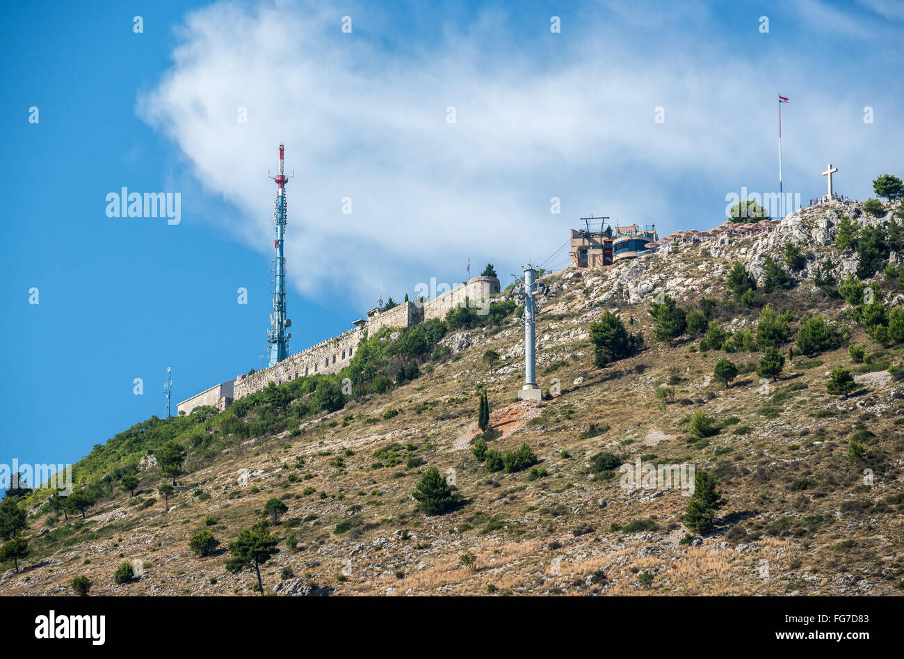 Fort Imperial over Dubrovnik city, Croatia Stock Photo - Alamy
