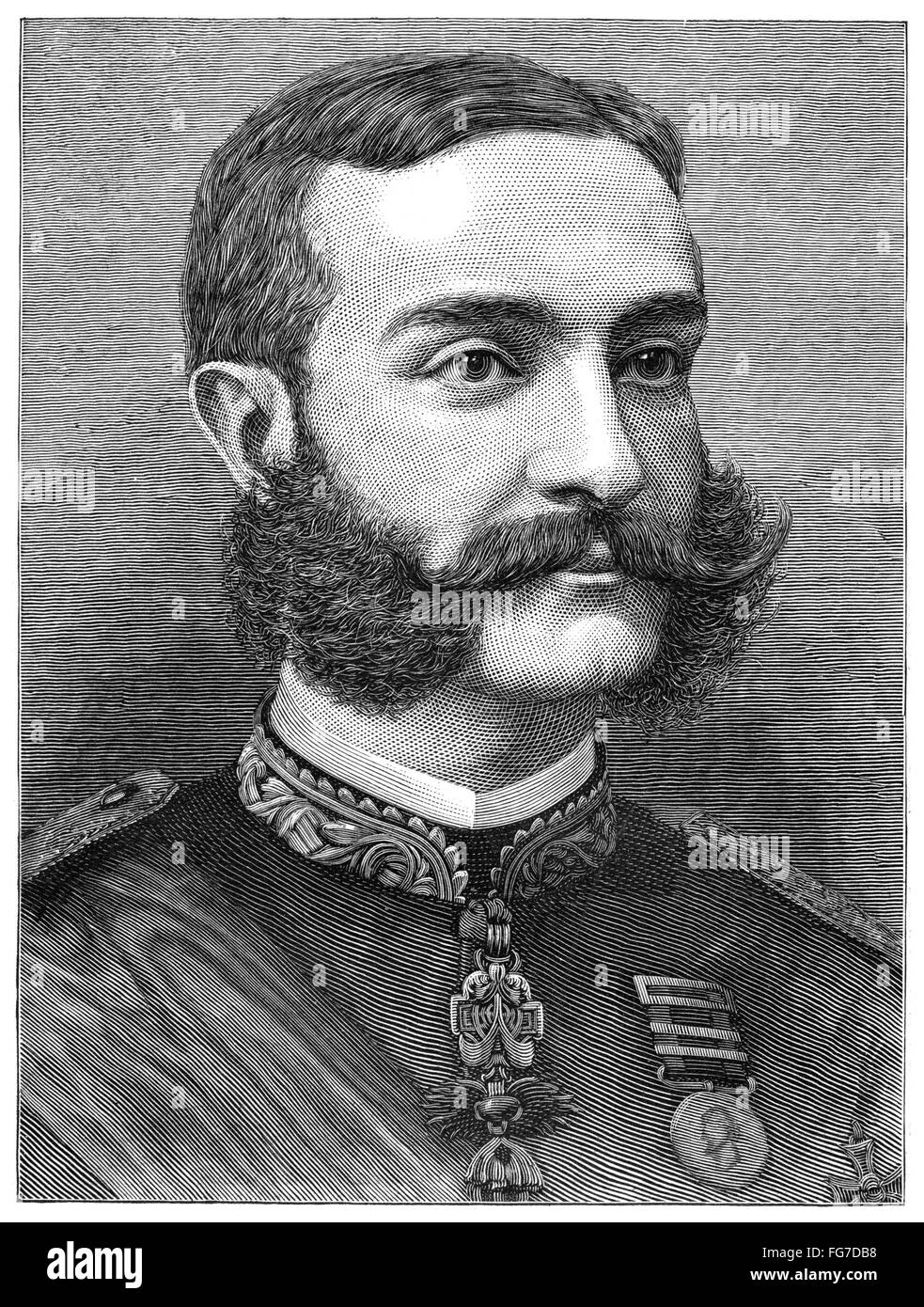 ALFONSO XII OF SPAIN /n(1857-1885). King of Spain. Wood engraving ...