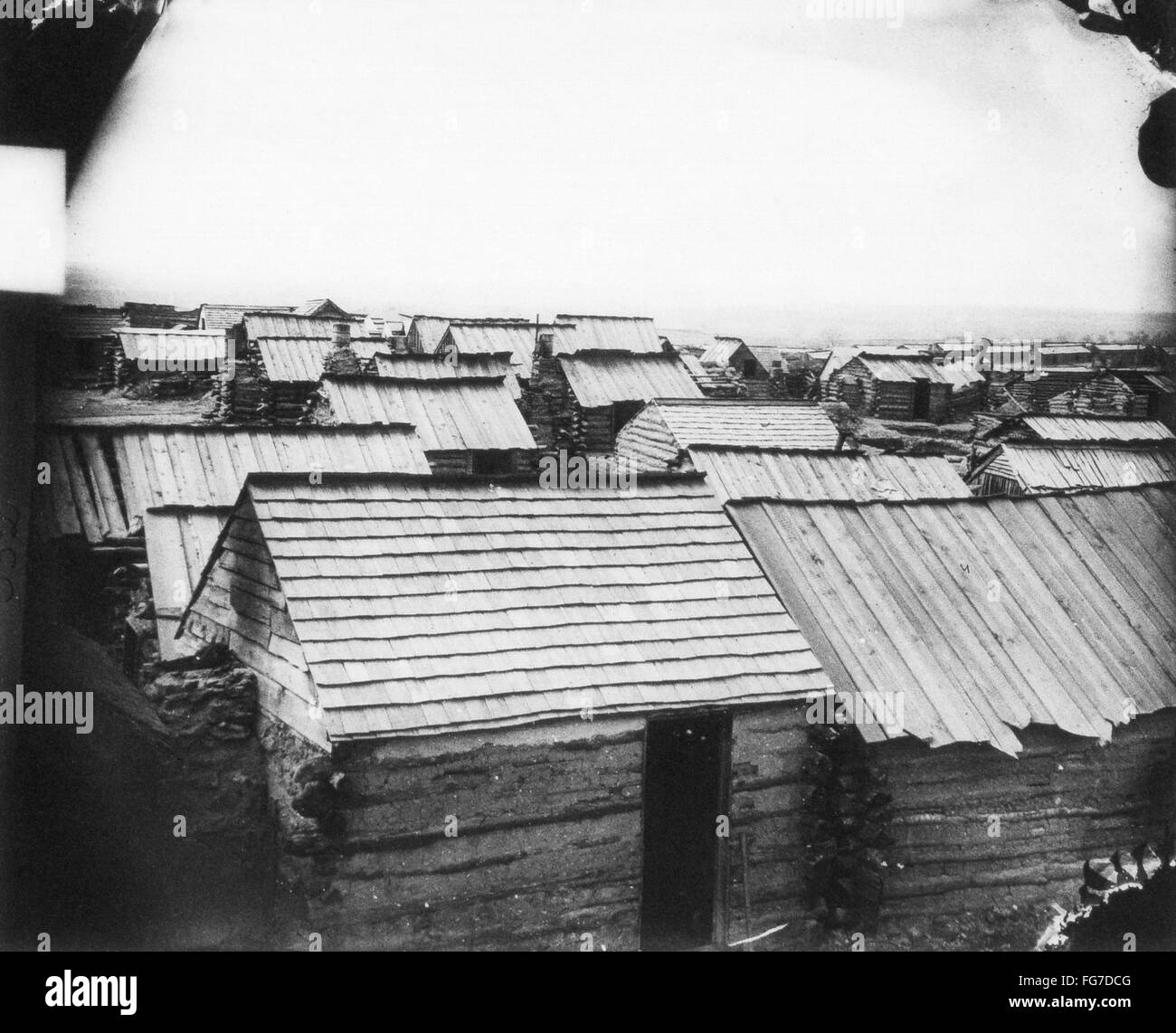 CIVIL WAR: CENTREVILLE, 1862. /nConfederate winter quarters, at ...