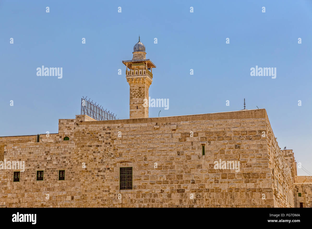 Solomon's temple and Al-Aqsa Mosque minaret Jerusalem Stock Photo - Alamy