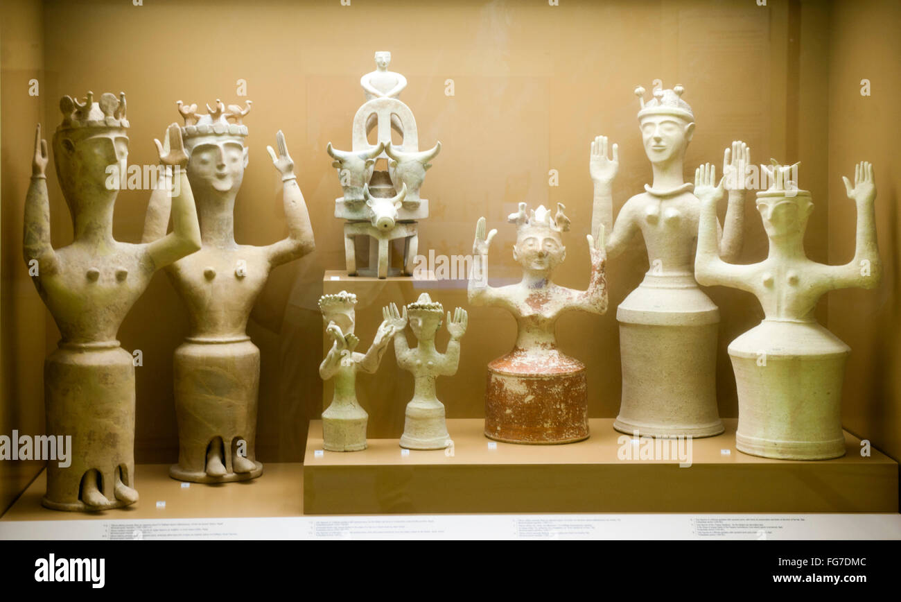 Griechenland, Kreta, Heraklion, Archäologisches Museum, Exponate Stock ...
