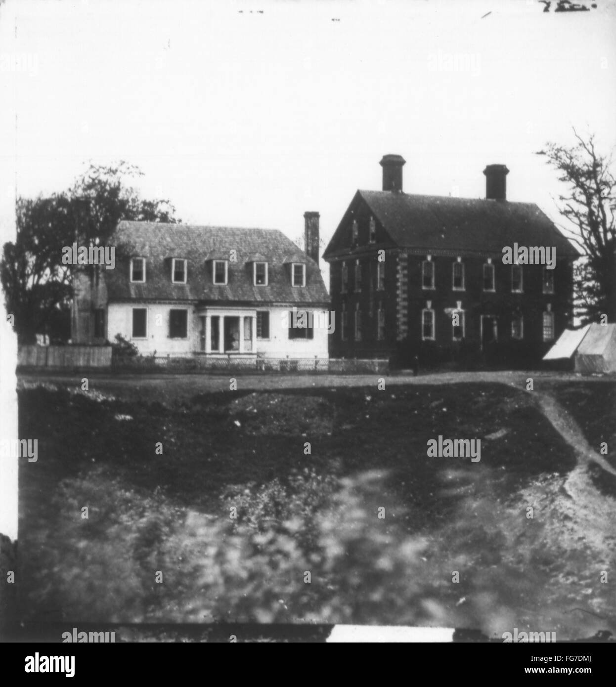 CIVIL WAR: YORKTOWN, c1862. /nBuildings in Yorktown, Virginia, during ...