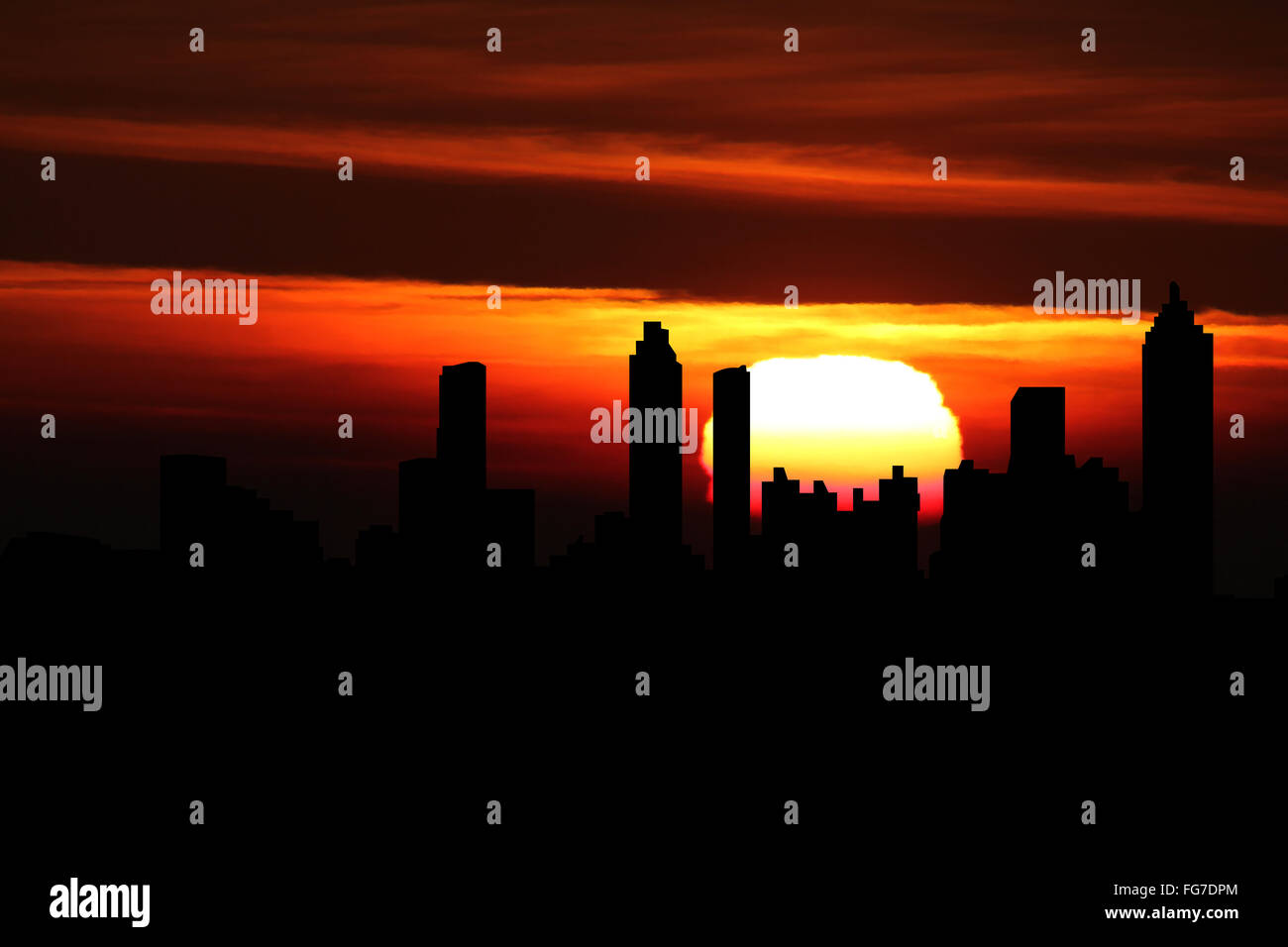 Atlanta skyline silhouette hi-res stock photography and images - Alamy