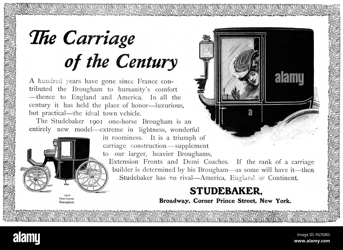 AD: STUDEBAKER CARRIAGES. /nAmerican magazine advertisement for ...