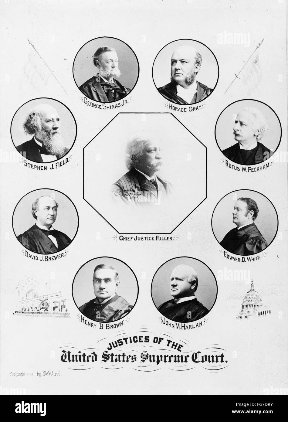 SUPREME COURT, 1896. /nPortraits of the U.S. Supreme Court in 1896 ...