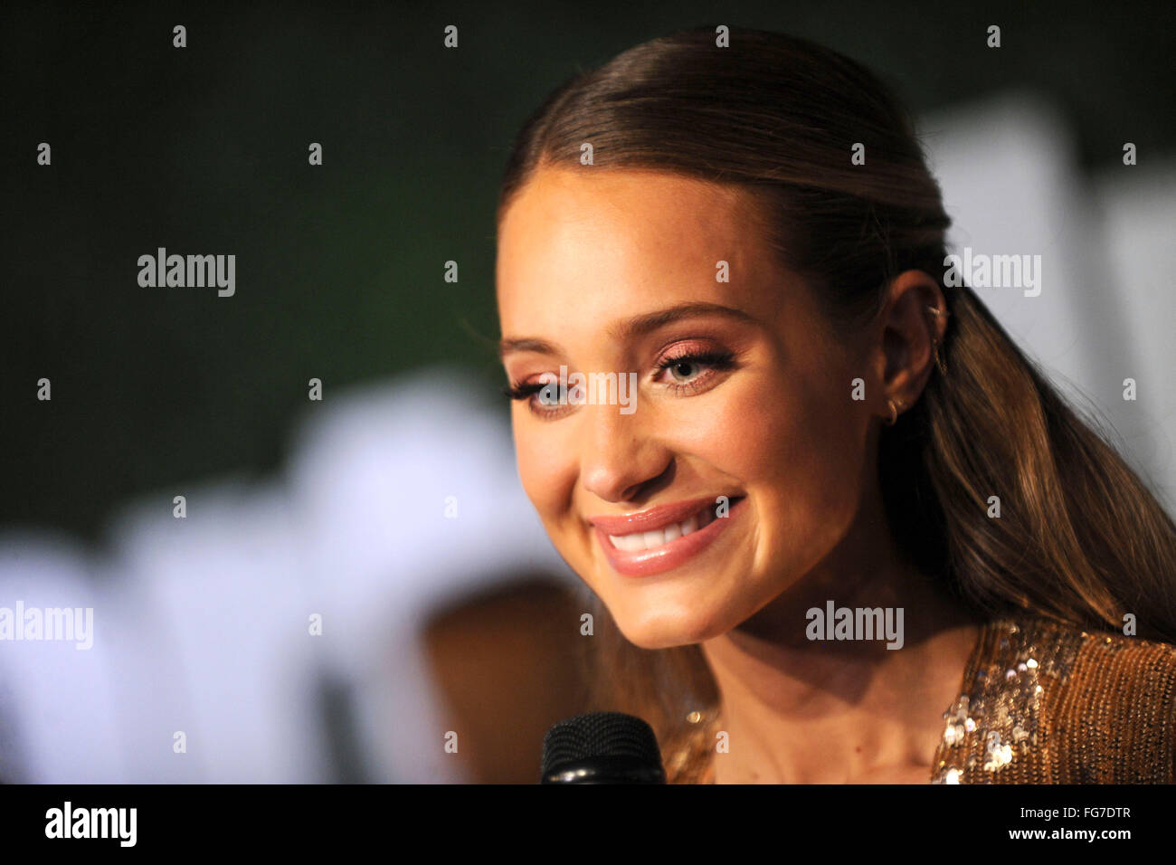New York City. 16th Feb, 2016. Hannah Davis attends the Sports ...