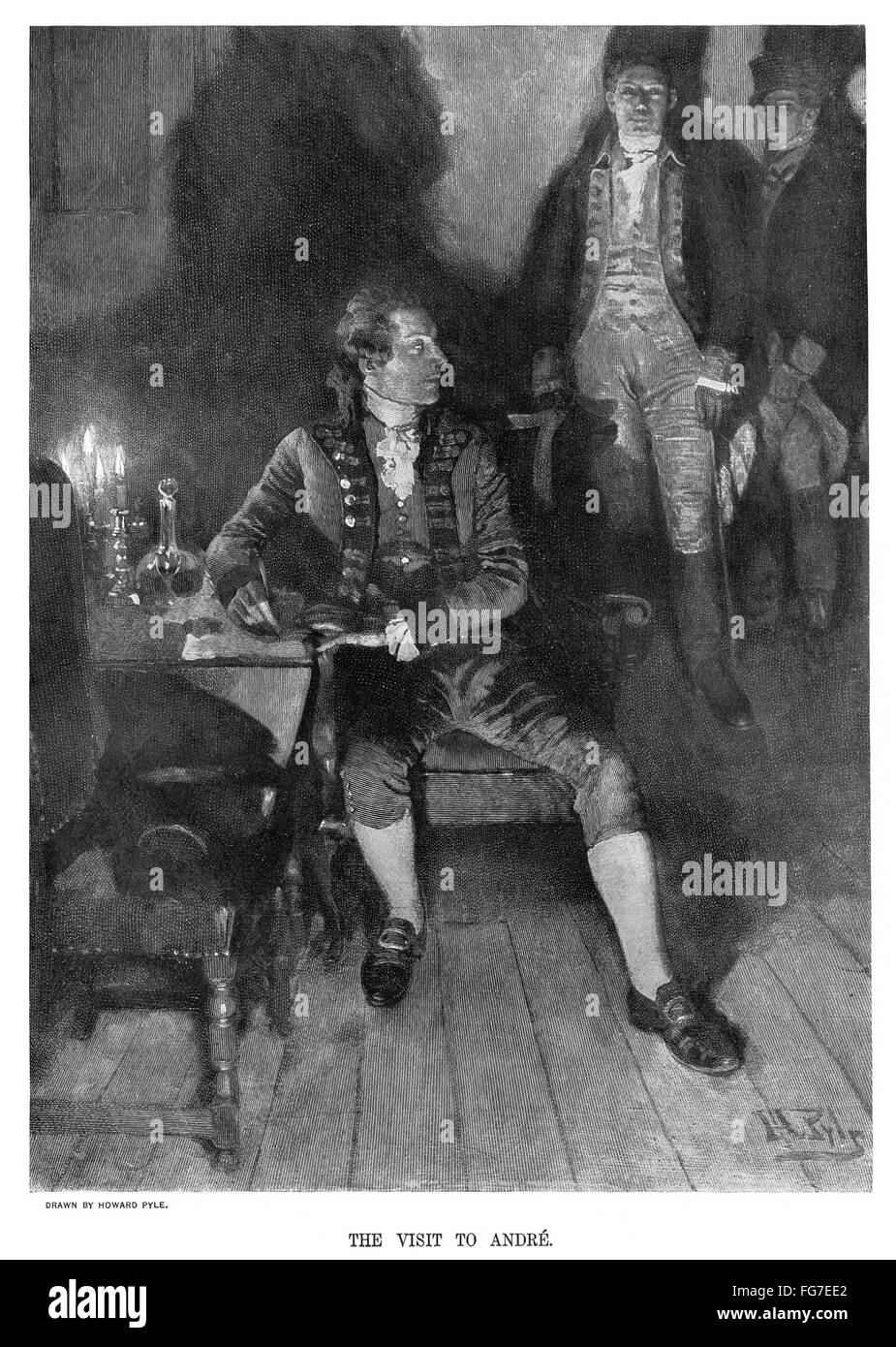 JOHN ANDRE (1751-1780). /nEnglish soldier. Engraving after a drawing by ...