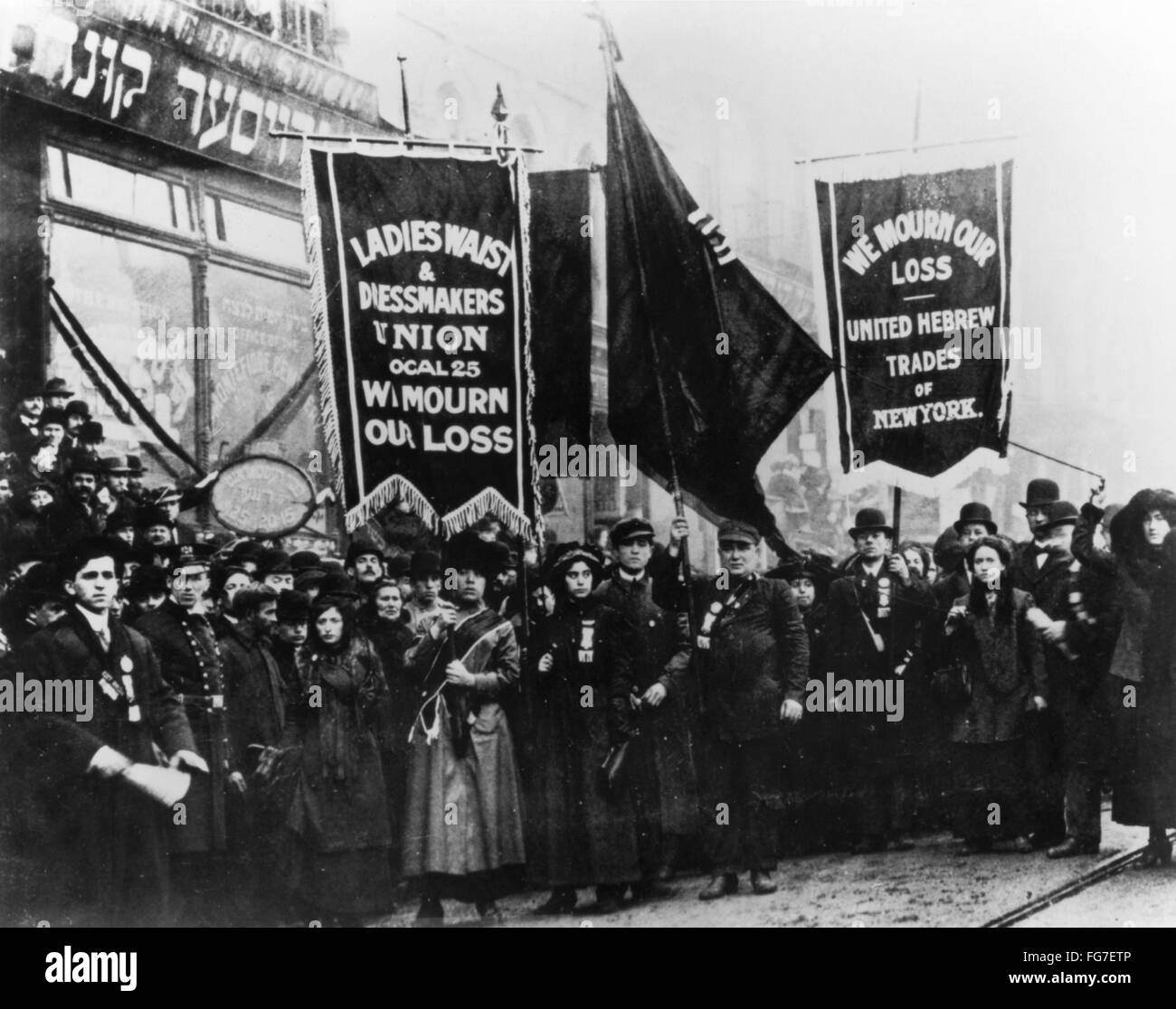 TRIANGLE FACTORY FIRE. /nA crowd gathered to mourn the victims of the ...