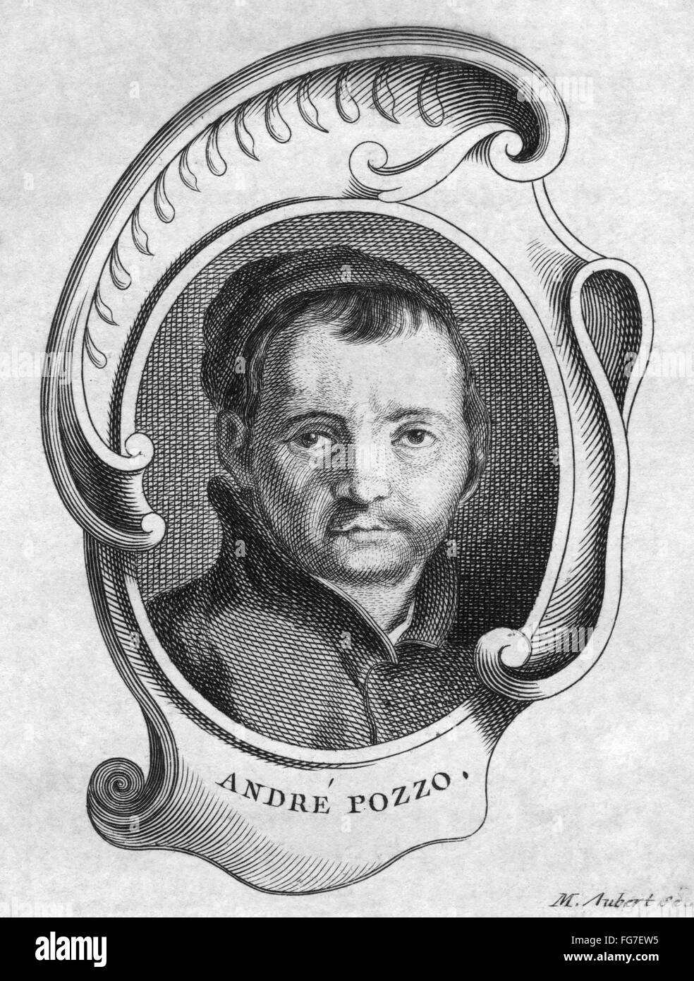 ANDREA POZZO (1642-1709). /nItalian painter and architect. Line ...