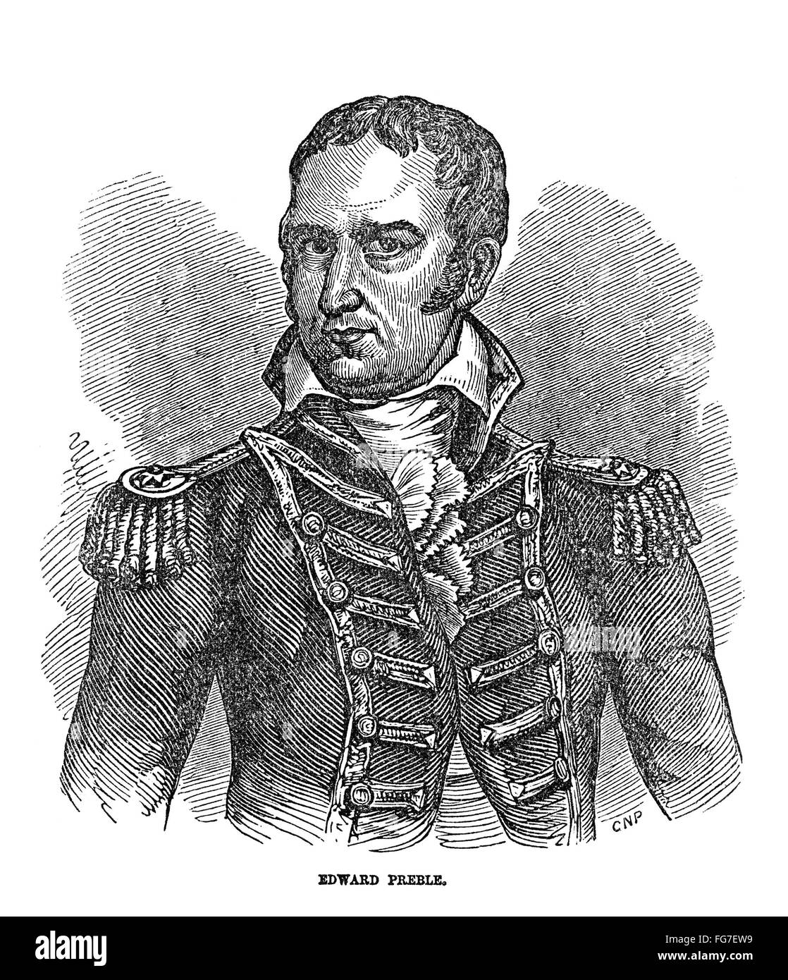 EDWARD PREBLE (1761-1807). /nAmerican naval officer. Wood engraving ...