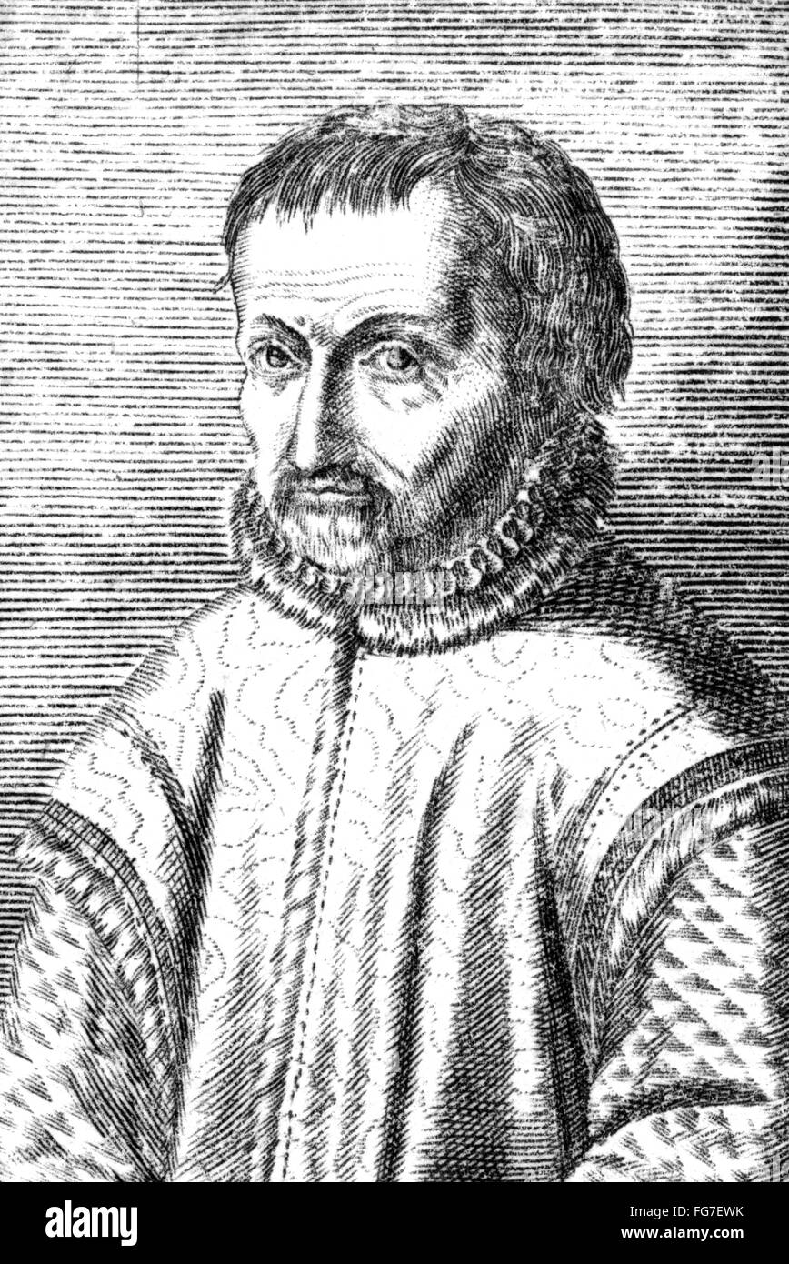 JOHANNES LATOMUS /n(1524-1600). German theologian from Frankfurt. Line ...