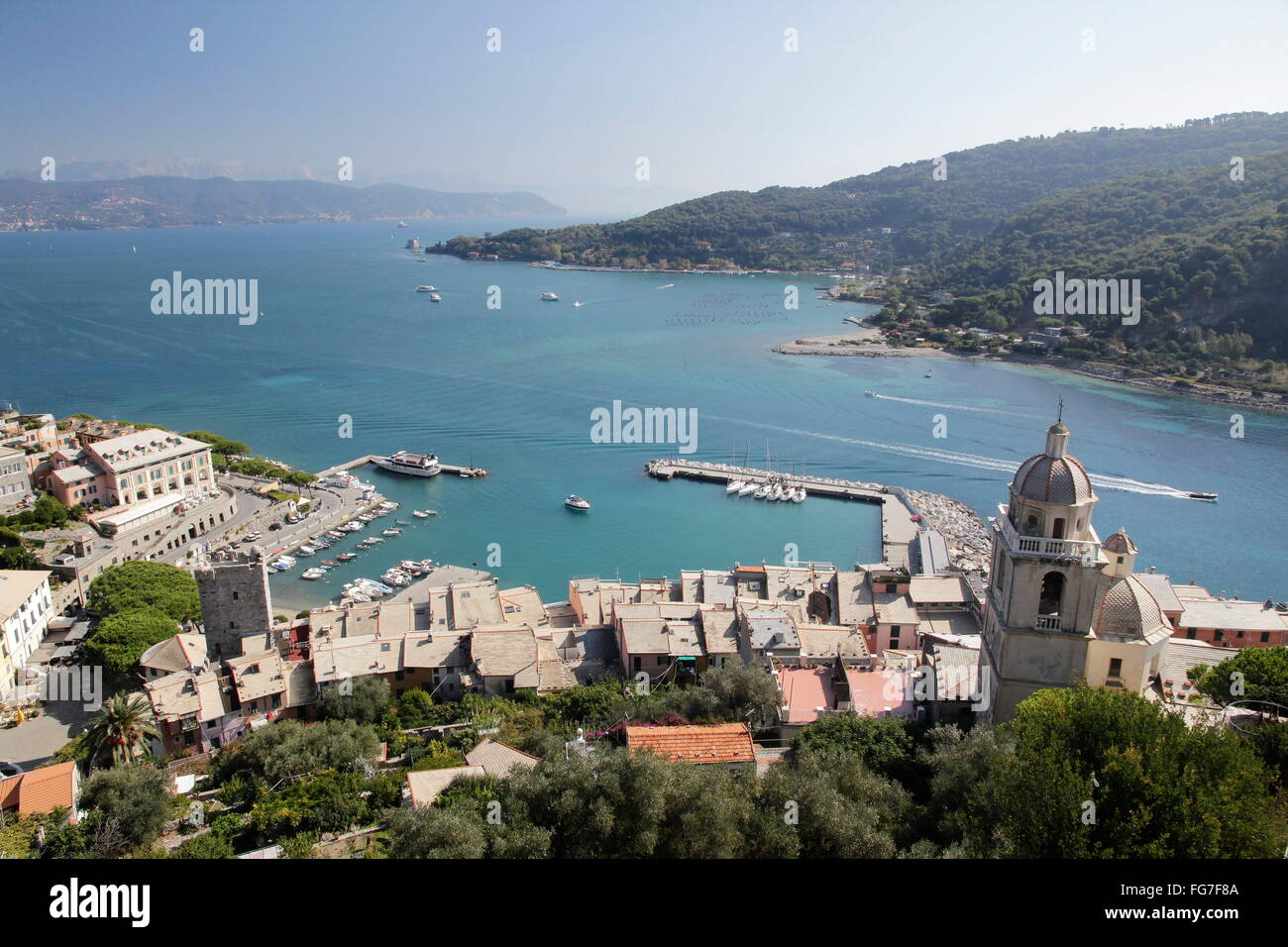 geography / travel, Italy, Liguria, Portovenere, view from the Castello ...