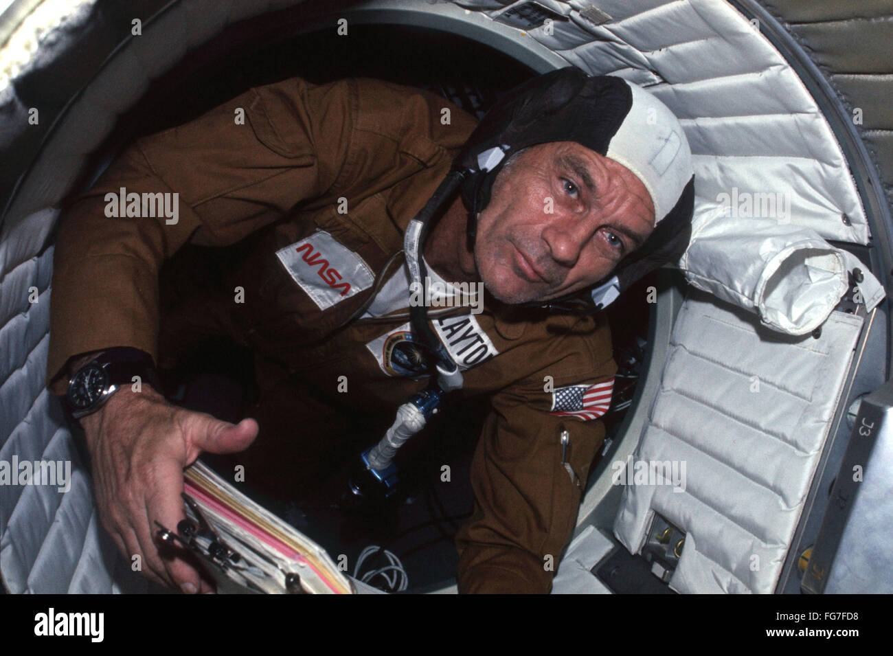 APOLLO-SOYUZ, 1975. /nAmerican astronaut Donald 'Deke' Slayton in the ...