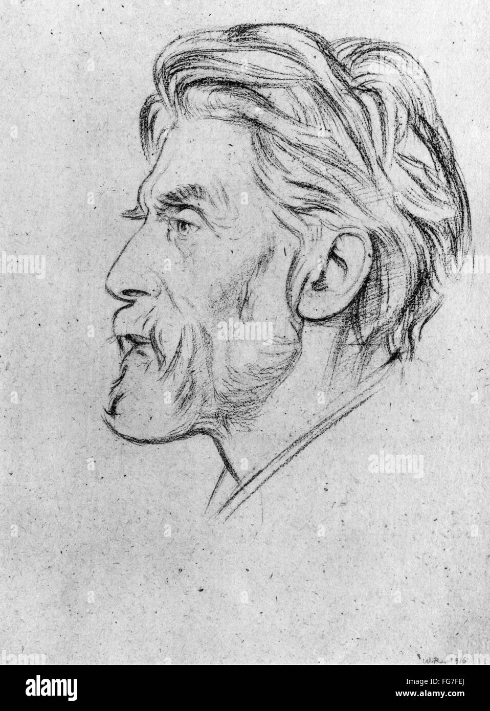 ROBERT BRIDGES (1844-1930). /nEnglish poet who served as Britain's poet ...