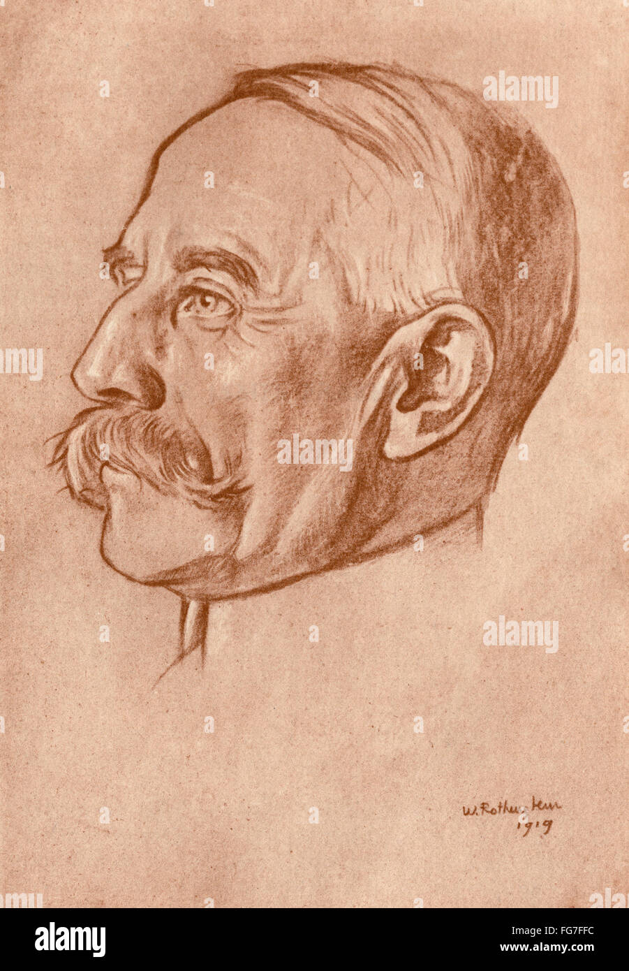 SIR EDWARD ELGAR (1857-1934). /nEnglish composer. Drawing by William ...