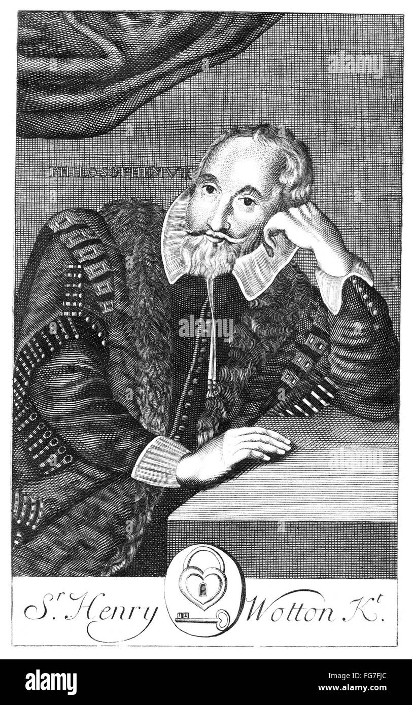 SIR HENRY WOTTON (1568-1639). /nEnglish diplomat and poet. Undated line ...