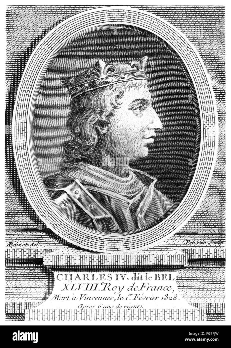 CHARLES IV OF FRANCE /n(1294-1328). King of France, 1322-1328. Undated ...