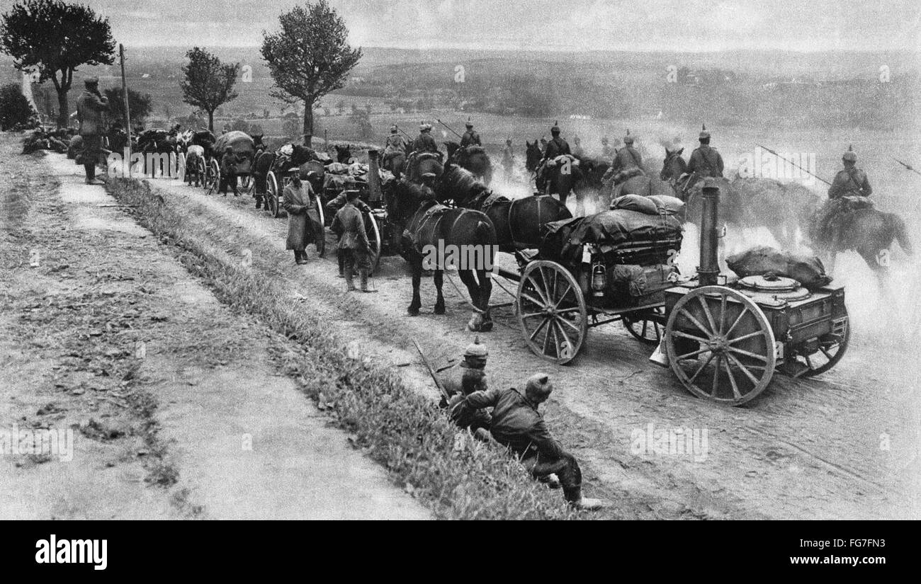 WORLD WAR I: FIELD KITCHEN. /nGerman field kitchen during World War I ...