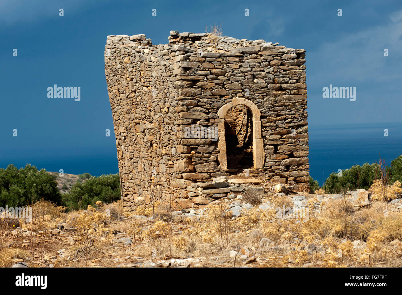 Griechenland, Kreta, bei Vrouchas nördlich von Agios Nikolaos, Ruine ...
