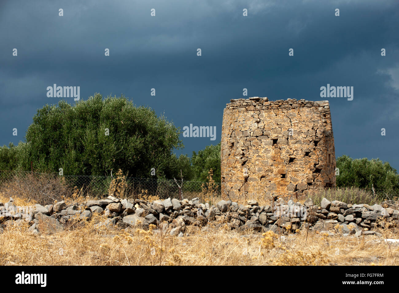 Griechenland, Kreta, bei Vrouchas nördlich von Agios Nikolaos, Ruine ...