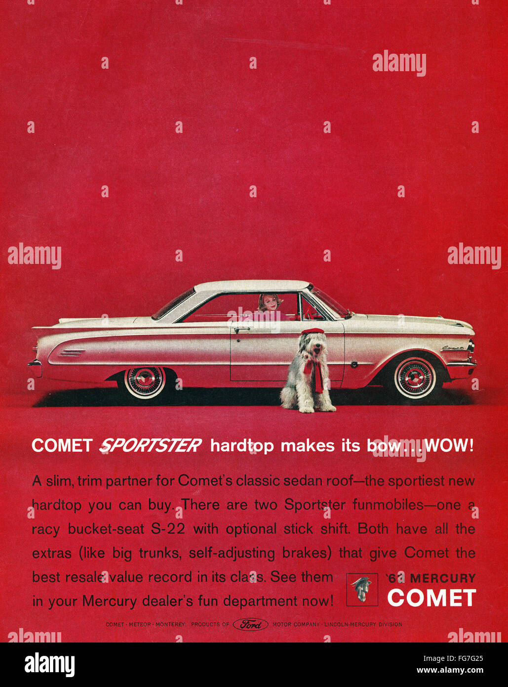 AD: MERCURY COMET, 1963. /nAmerican advertisement for the Mercury Comet ...