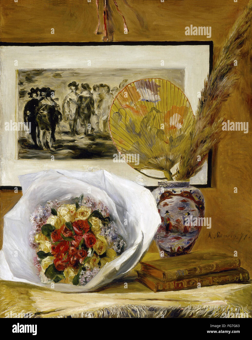 RENOIR: STILL LIFE, 1871. /n'Sill Life with Bouquet.' Oil on canvas ...